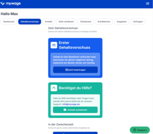 MyWage Erfahrungen: Gehaltsvorschuss ohne Schufa? Lohnt das?